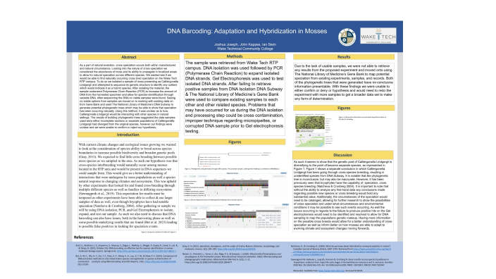 DNA Barcoding: Adaptation in the Wake of Inconclusive Results by John ...