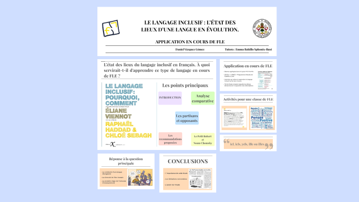 Le langage inclusif dans la langue française: l'état des lieux by ...