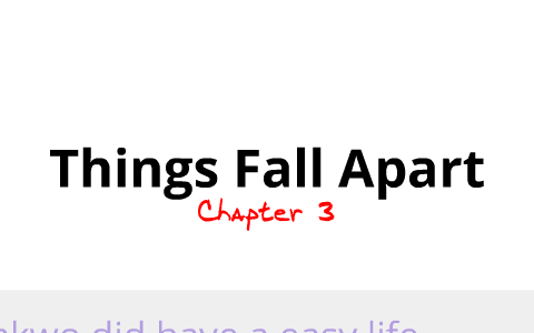 Things Fall Apart Chapter 3 by Kaeyanna Alers on Prezi