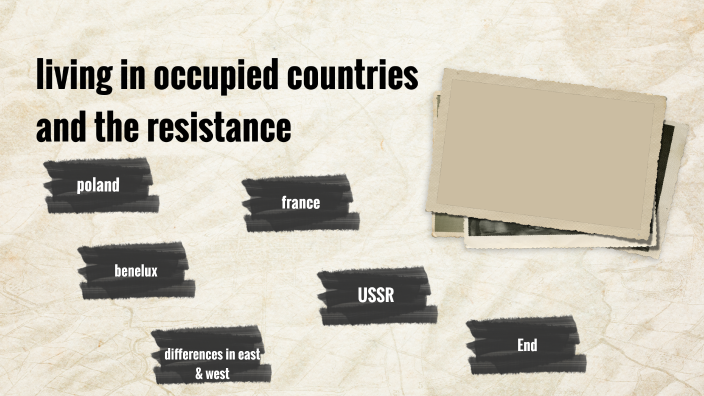 living in occupied countries and the resistance by Nyne van den Borne ...
