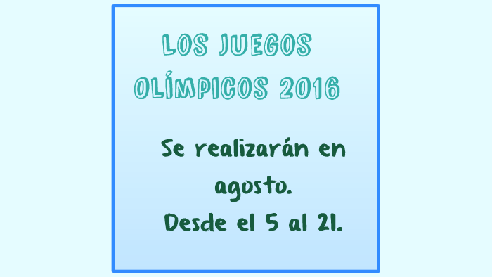 Los Juegos Olimpicos 2016 by Miliampifran Chancaymarungiannoni on Prezi