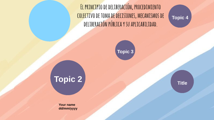 El principio de deliberación, procedimiento colectivo de toma de ...