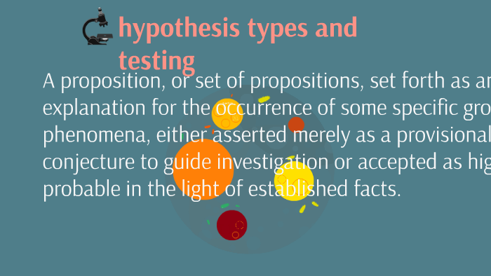 hypothesis types and testing by shafia khan on Prezi