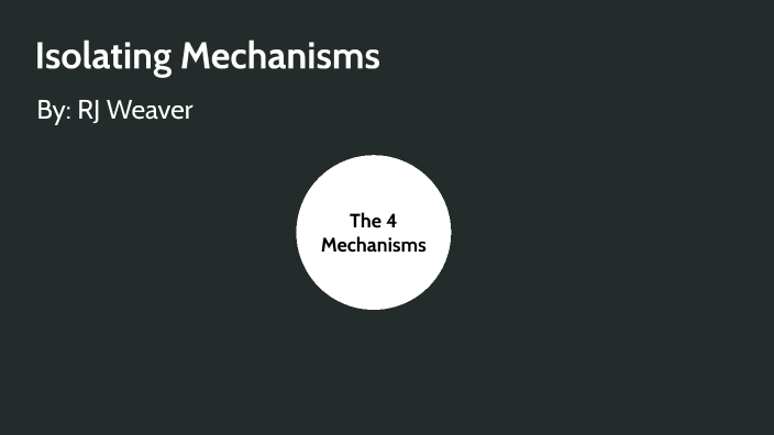 Isolating Mechanisms by Ryan Weaver on Prezi
