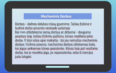 Mechaninis Darbas by Justas Pilibaitis on Prezi