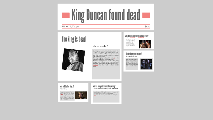 King Duncan found dead by faith saunders on Prezi