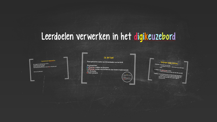 Leerdoelen verwerken in het digikeuzebord by Milou Boven on Prezi