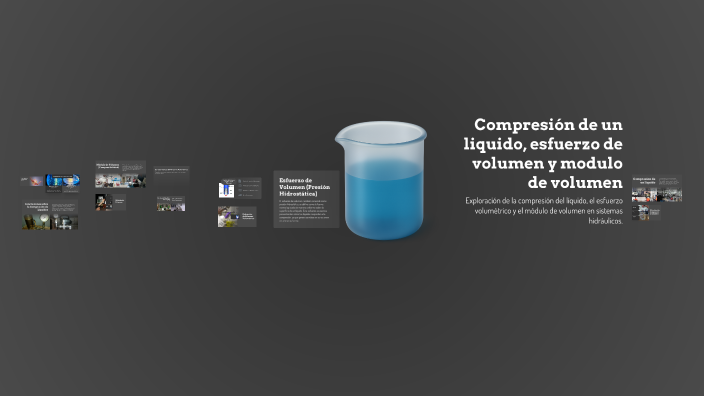 Compresión de un liquido, esfuerzo de volumen y modulo de volumen by ...
