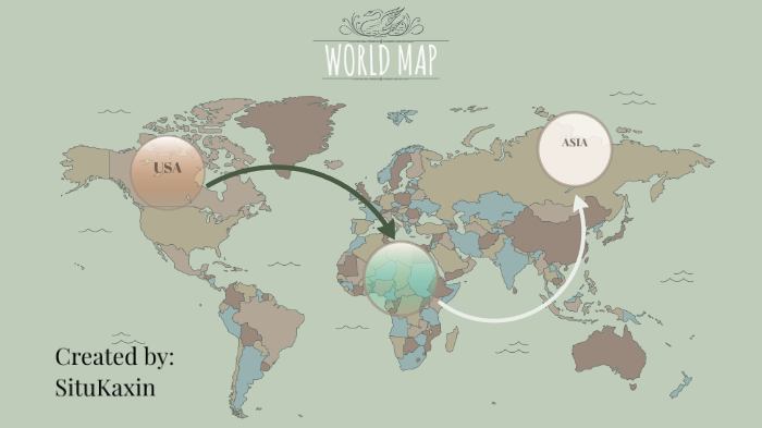 World map by 凯欣 司徒 on Prezi
