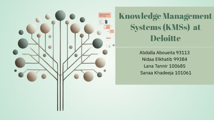 Knowledge Management System at Deloitte by Abdalla Aboueita on Prezi
