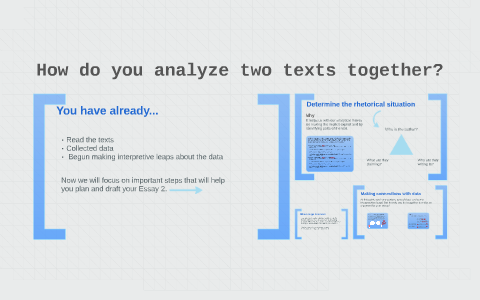 How do you analyze two texts together? by Heather Young on Prezi