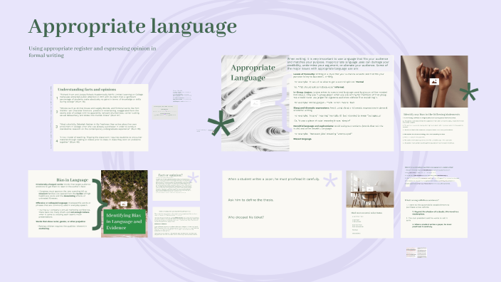 Appropriate language by Katarzyna Wasylak on Prezi