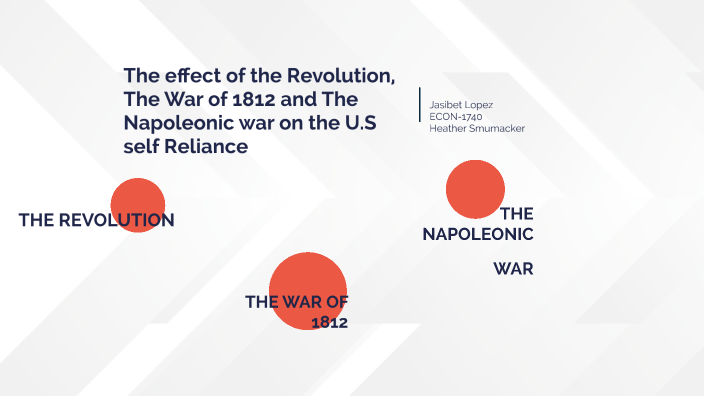 Effects of the revolution, war of 1812, Napoleonic War by Jasibeth ...