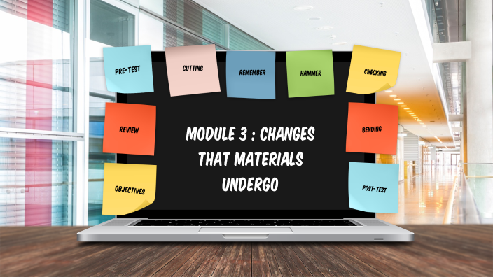Describe changes in solid materials when they are bent, pressed ...