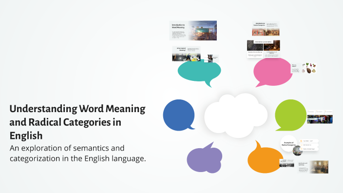 Understanding Word Meaning and Radical Categories in English by Munisa ...