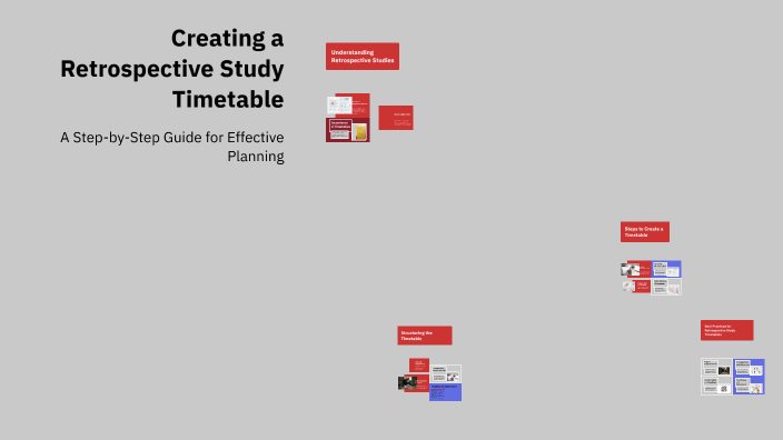 Creating a Retrospective Study Timetable by Lisa Webster on Prezi