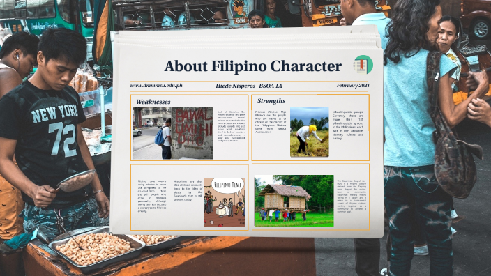 Lesson 2 Activity: Strengths & Weaknesses of the Filipino Character by ...