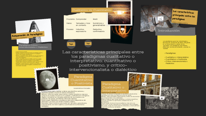 Las características principales entre los paradigmas cualitativo o ...