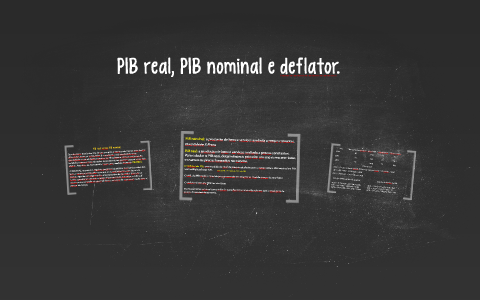 PIB real, PIB nominal e deflator by Letícia Corrêa on Prezi