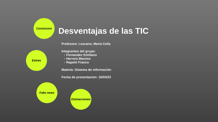 Desventajas de las TIC by Franco Rapetti on Prezi