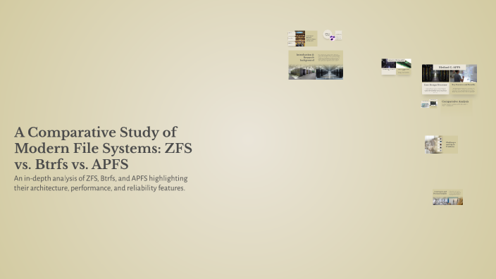 A Comparative Study of Modern File Systems: ZFS vs. Btrfs vs. APFS by ...