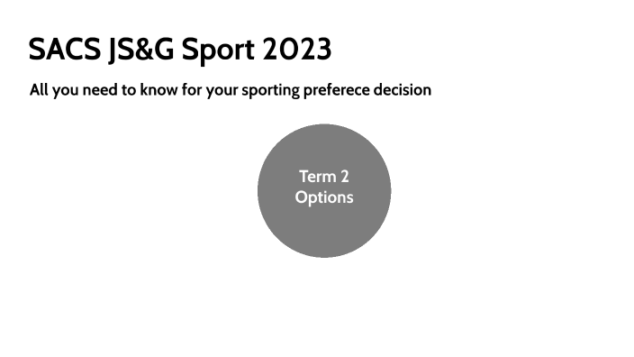 SACS JS&G Sport Term 2 - 2023 by Oliver Denny on Prezi