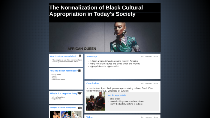 The Normalization of Black Cultural Appropriation in Today's by Jordan ...