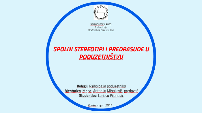 SPOLNI STEREOTIPI I PREDRASUDE U PODUZETNIŠTVU by Larissa Pijanović on ...