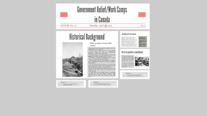 Government Relief/Work Camps in Canada by Alexis White on Prezi