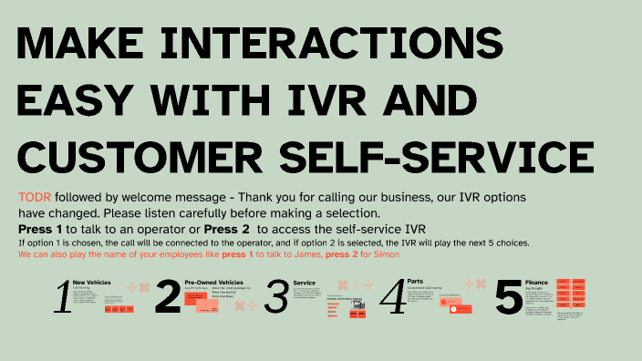 MAKE INTERACTIONS EASY WITH IVR AND CUSTOMER SELF-SERVICE by Joshua ...
