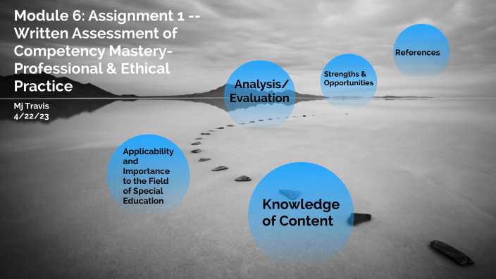 Module 6: Assignment 1 -- Written Assessment of Competency Mastery- Professional & Ethical ...