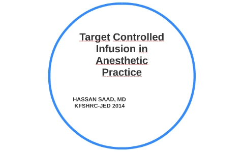 Target Controlled Infusion in Anesthetic Practice by Hassan Saad on Prezi
