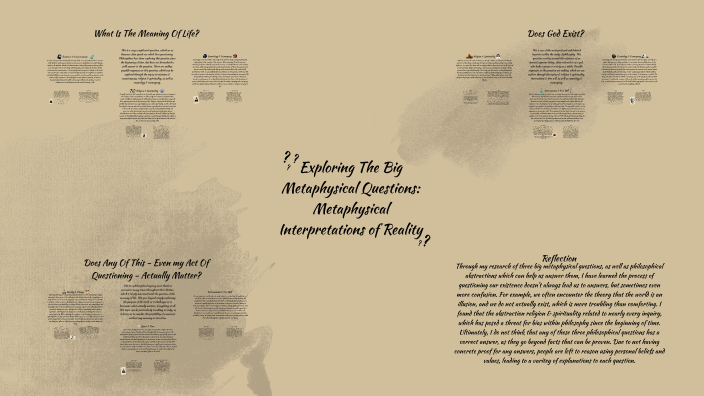 Exploring The Big Metaphysical Questions: Metaphysical Interpretations ...