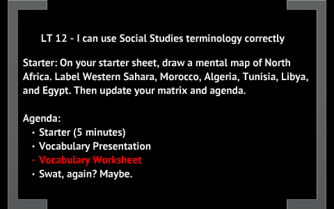 North Africa Vocabulary by Christopher Felleisen on Prezi