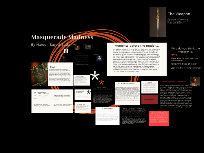 Murder Mystery - Masquerade Madness by Haroon Sayed-Zada on Prezi