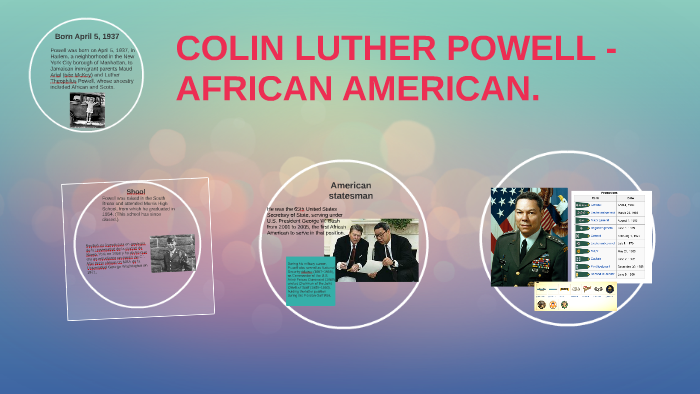COLIN LUTHER POWELL - AFRICAN AMERICAN. by BERNARDO CRUZ on Prezi