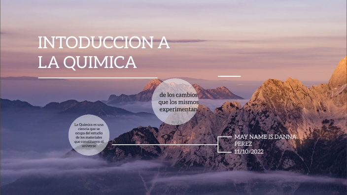 INTRODUCCION A LA QUIMICA by d s p d on Prezi
