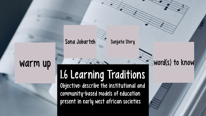 1.6 Learning Traditions by Marcus Robinson on Prezi
