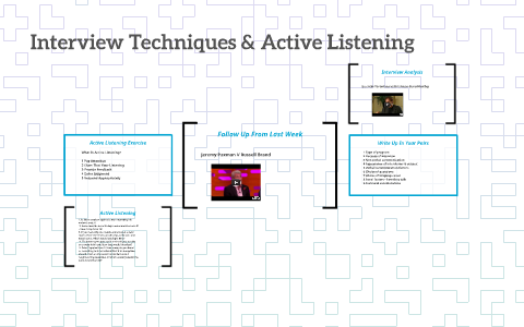 Interview Techniques & Active Listening by Mark Sennett on Prezi
