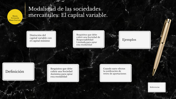 Modalidad de las sociedades mercantiles: El capital variable. by MARIA FERNANDA MAZA GUEVARA on ...