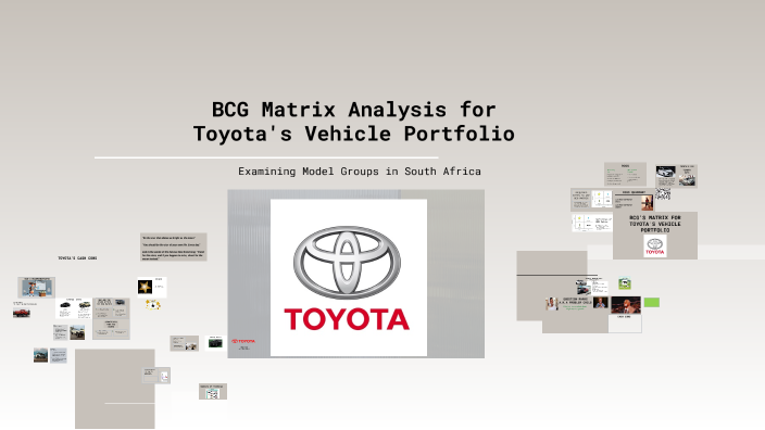 BCG Matrix Analysis of Toyota's Vehicle Portfolio by Thando Zwane on Prezi
