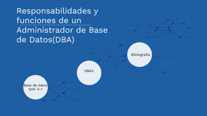 Responsabilidades y funciones de un Administrador de Base de Datos(DBA ...