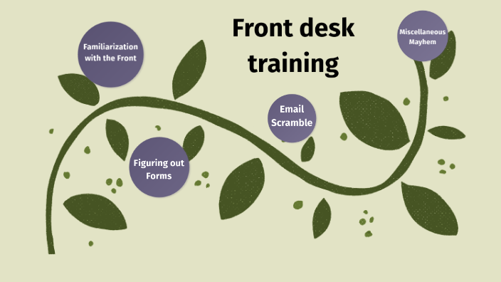 Front desk training by English Department on Prezi