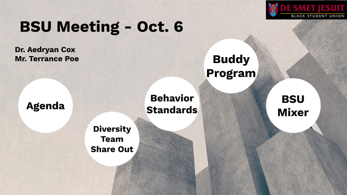 Black Student Union Meeting - 10/5/2022 by Aedryan Cox on Prezi