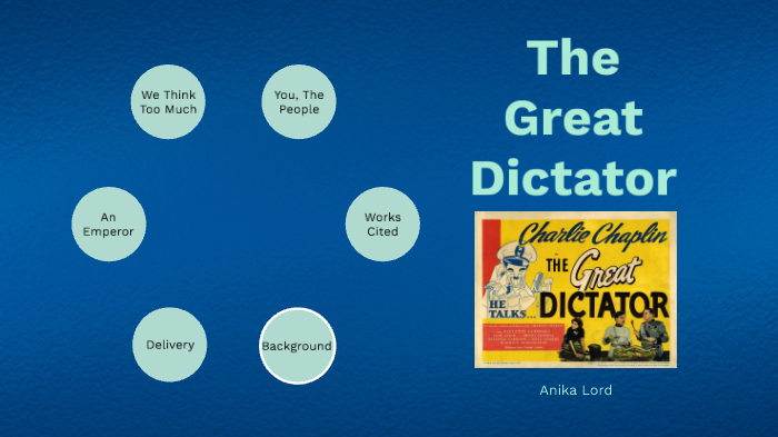 The Great Dictator Speech Analysis by Anika Lord on Prezi