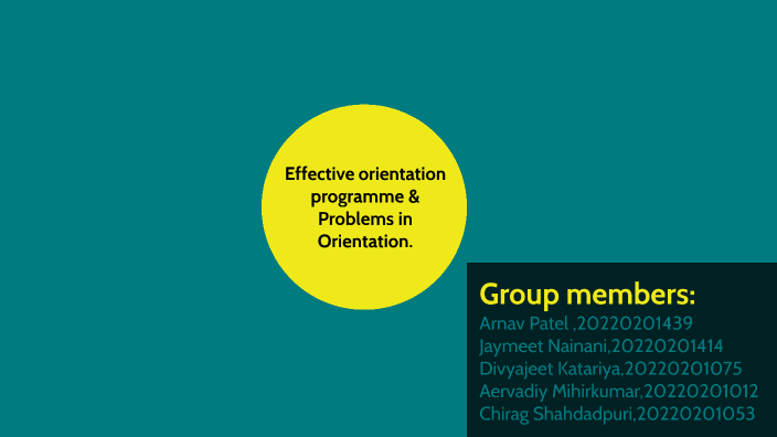 Effective orientation programme, Problems in Orientation. by Beezelbub ...