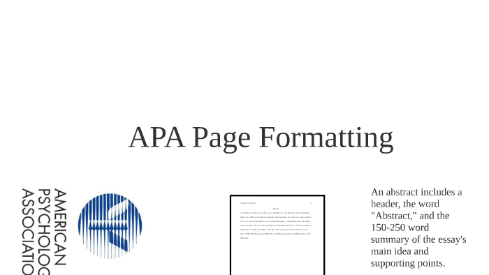 APA Page Formatting by Eileen OGrady on Prezi