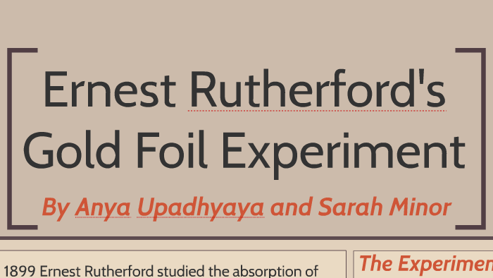 Ernest Rutherford's Gold Foil Experiment by Jace Herondale on Prezi