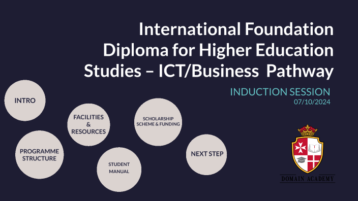 International Foundation Diploma for Higher Education Studies – ICT ...