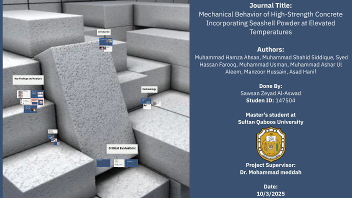Mechanical Behavior of High-Strength Concrete Incorporating Seashell ...